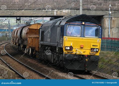 Freight Train With Class 66 Loco Carnforth Wcml Editorial Photography Image Of Railway Coast
