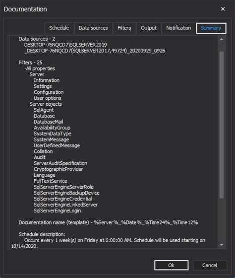 Automate And Schedule SQL Server Instance Documentation