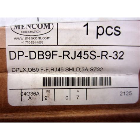 Mencom Dp Db9f Rj45s R 32 Panel Interface Connector Dpdb9frj45sr32
