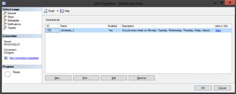Sql Server SSIS Job Change Schedule Stack Overflow