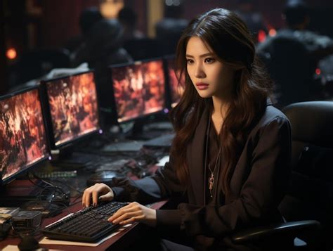 Premium AI Image Computer Hacker HD 8K Wallpaper Stock Photographic Image