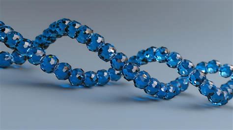 Blue Dna Structure Isolated Background 3d Illustration Premium Ai