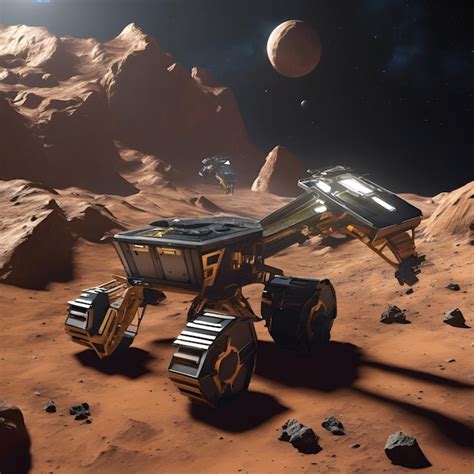 Premium Photo An Asteroid Mining Operation Extracts Precious Resources From The Depths Of Space