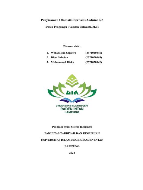 Penyiraman Otomatis Berbasis Arduino R3 Pdf Komputer Teknologi And Rekayasa