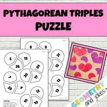 Pythagorean Triples Pythagorean Theorem Valentines Day Activity Puzzle
