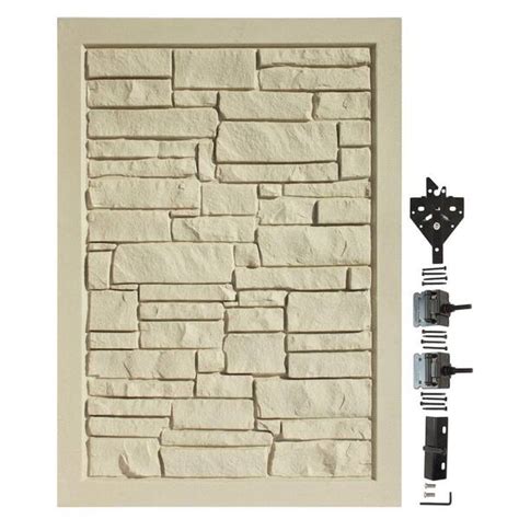 Simtek 4 Ft X 6 Ft Ecostone Beige Composite Privacy Fence Gate