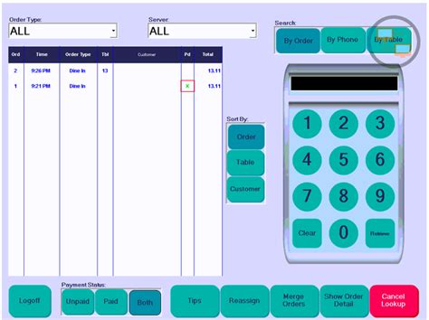 Order Lookup Screen Functions Hungerrush