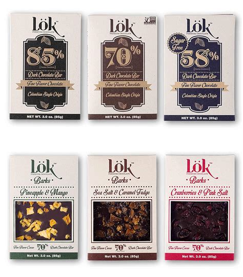 Lok Dark Chocolate Bar Mixed Variety Pack Lök 85 Nepal Ubuy