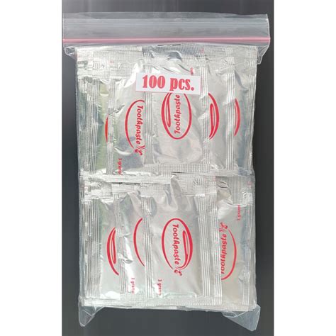 Hotel Toothpaste Sachet 3gms 200 Pcs Shopee Philippines