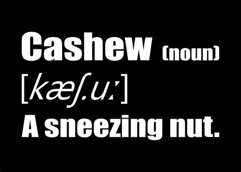 Cashew Dictionary Joke Poster By Designateddesigner Displate