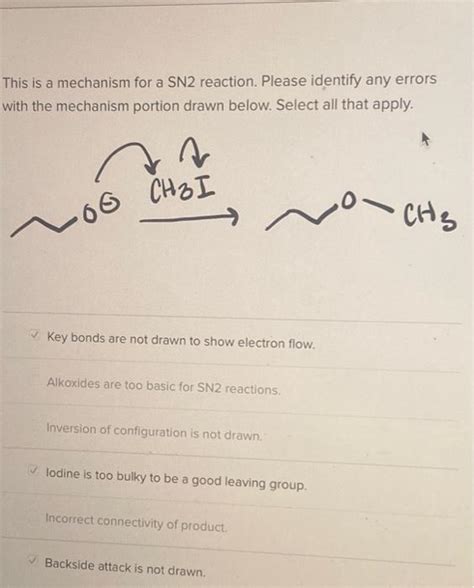 Solved This Is A Mechanism For A SN Reaction Please Ide