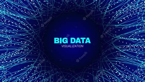 Premium Vector Abstract Technology Big Data Stream Visualization