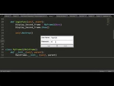 Sample Login WxPython GUI YouTube
