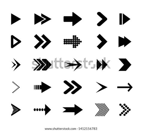 Arrow Icons Icons Cursor Button Label Stock Vector Royalty Free 1412156783 Shutterstock