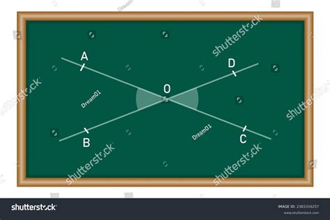 Vertically Opposite Angles Diagram Mathematics Vertical Stock Vector