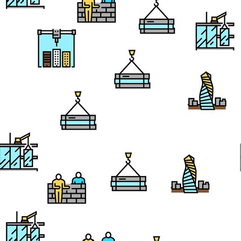 Building Construction Vector Seamless Pattern 10144098 Vector Art At