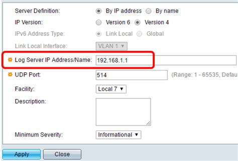 Configure Remote Log Server On A Switch Cisco