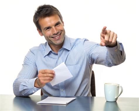 A Man Pointing To A Memo About Desk Hygiene Premium Ai Generated Image