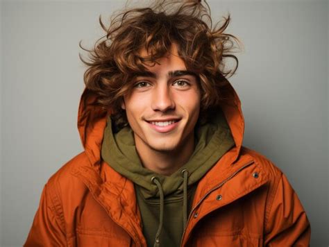 Premium Photo Man In Color Jacket Posing For Picture