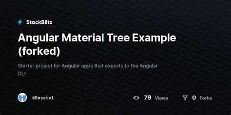 Angular Material Tree Example Forked Stackblitz
