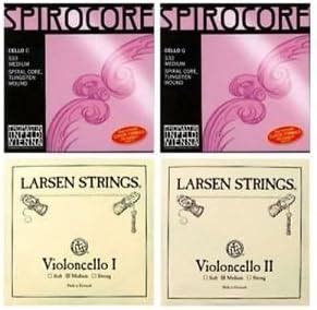 Amazon Com Larsen Cello String Set Medium Gauge Musical Instruments