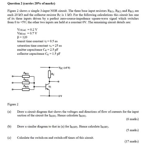 Figure 2 Shows A Simple 3 Input NOR Circuit The Chegg Com