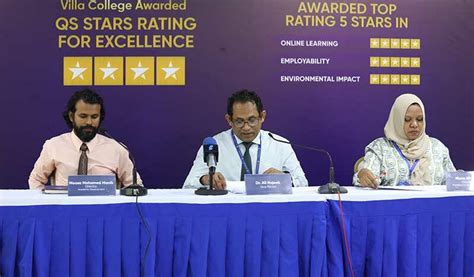 Villa College Attains Qs Stars Rating For Excellence Mv