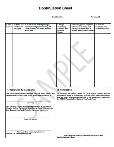 Free 20 Continuation Sheet Samples In Pdf Ms Word