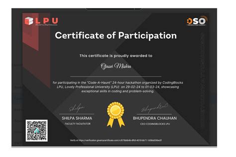 🚀 Proud To Have Participated In The Code A Haunt 24 Hour Hackathon Organized By Codingblocks