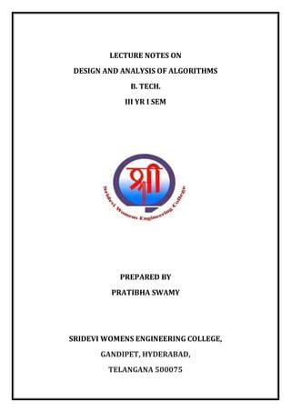 DAA Notes Pdf