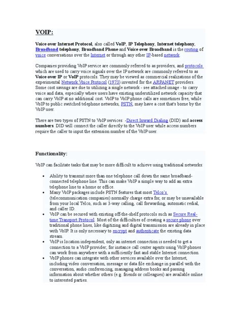 Voice Over Internet Protocol Pdf Voice Over Ip Telephone