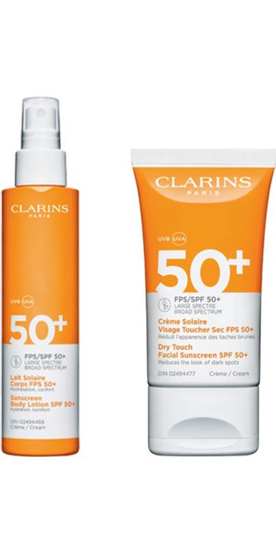 Buy Clarins Spf 50 Face And Body Sunscreen Bundle At Wellca Free