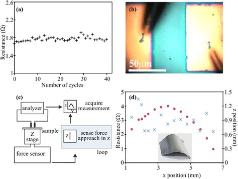 a resistance after multiple load unload cycles b optical image of download scientific
