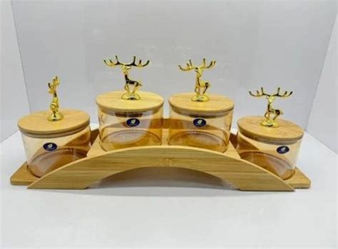 Glass Candy Jar Set For Dry Fruits Storage 500 Ml At ₹ 999 Piece In Firozabad