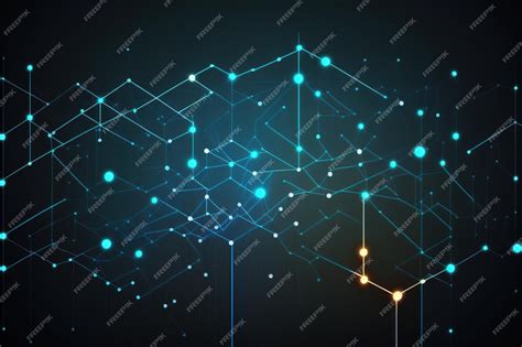 Premium Ai Image Abstract Lines And Dots Connect Background Technology Connection Digital Data
