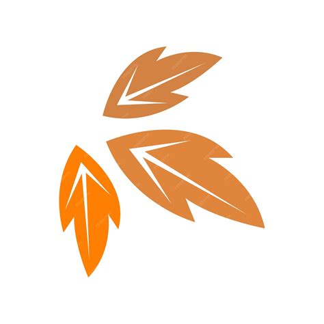 Premium Vector Autumn Leaves Icon Flat Design Template