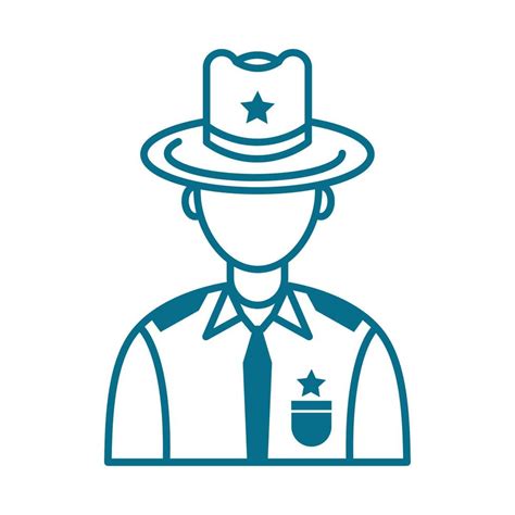 Professional Cheriff Worker 10350520 Vector Art At Vecteezy