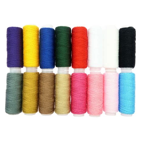 16 Colors Polyester Sewing Threads Spool Set Sewin Vicedeal