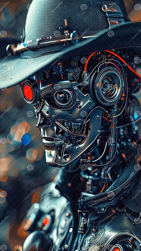 Robot Wearing Hat And Suit Stock Image Image Of Future 334262807