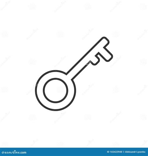 Key Icon In Flat Style Password Vector Illustration On White Isolated Background Stock Vector