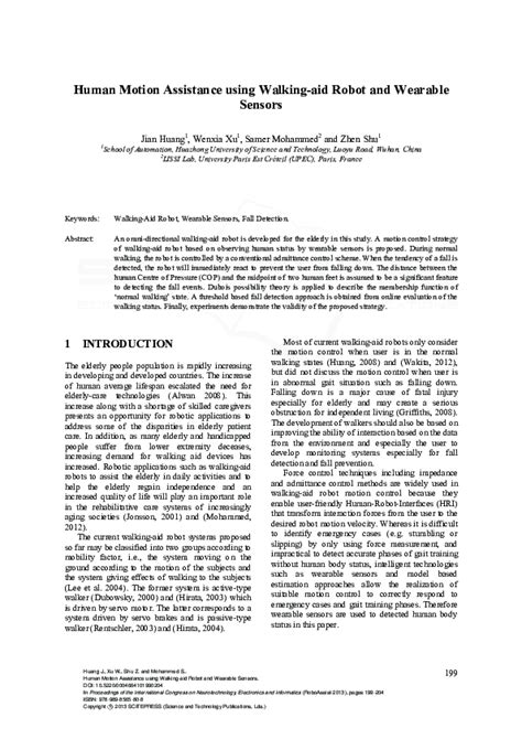 Pdf Human Motion Assistance Using Walking Aid Robot And Wearable Sensors