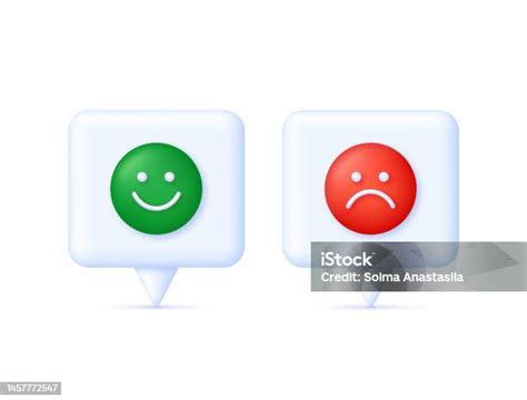 3d 피드백 감정 스케일 그림입니다 좋은 평가와 나쁜 평가의 리뷰 감정의 형태로 피드백 감정에 대한 스톡 벡터 아트 및 기타 이미지 Istock