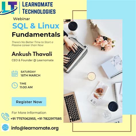 Learnomate Technologies Pvt Ltd On Linkedin Join The Sql And Linux Course Demo Session On 🗓️ 18th