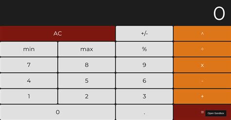 Calculator Codesandbox