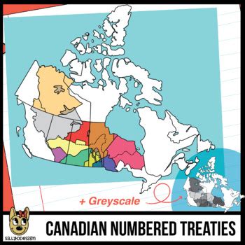 Maps Of Canada Clip Art Numbered Treaties By Sillyodesign Tpt