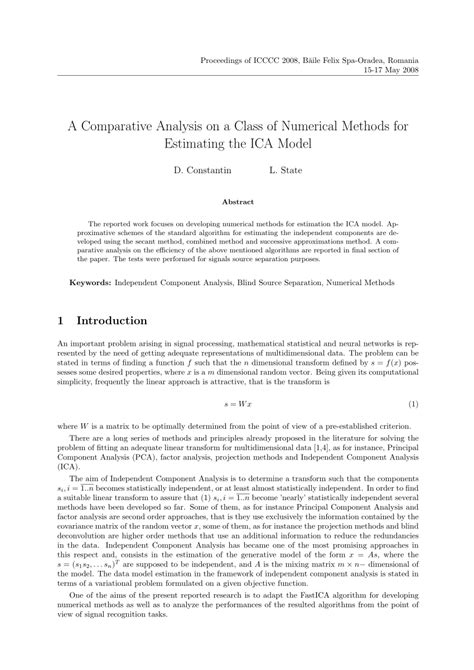 Pdf Comparative Analysis On A Class Of Numerical Methods For