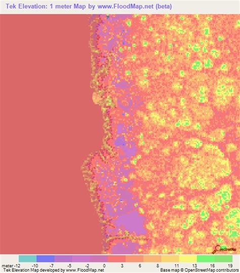 Elevation Of Tek Mexico Elevation Map Topography Contour