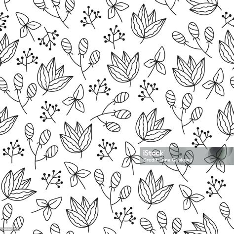 숲 꽃 잎 이음새가 없는 무늬 커버 디자인 요소 개념 벡터 그래픽 디자인 일러스트 레이 션 가리기에 대한 스톡 벡터 아트 및 기타 이미지 Istock