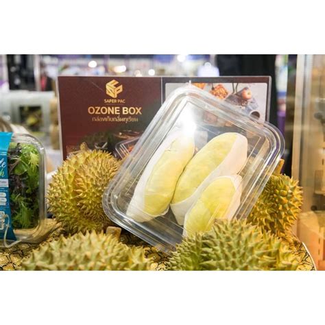 กล่องเก็บกลิ่นทุเรียน Ozone Box รุ่น L ขนาด 1 000 กรัม 100ชุด Shopee Thailand