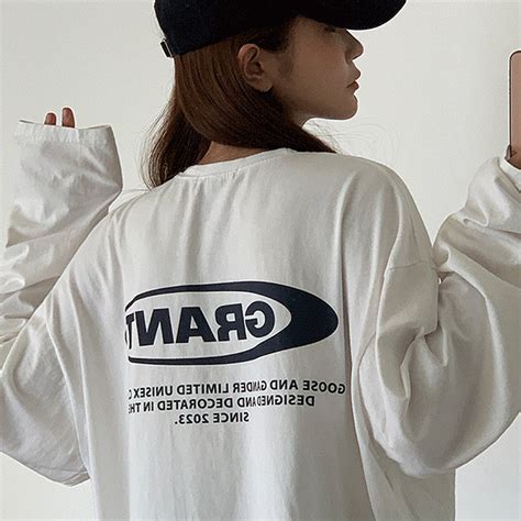 본지샵 그런트 피그먼트 박시핏 긴팔 티셔츠 T 남녀공용루즈핏남자긴팔간절기통통66 77커플룩힙한스트릿 무료배송